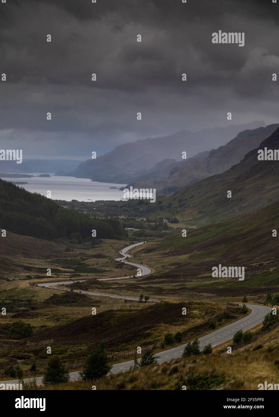 General view from Glen Docherty viewpoint on the A832 in Scotland Stock ...