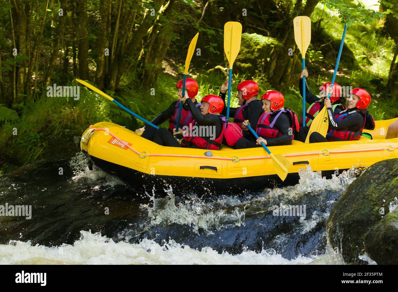 White water rafters shooting the rapids at the National White Water ...