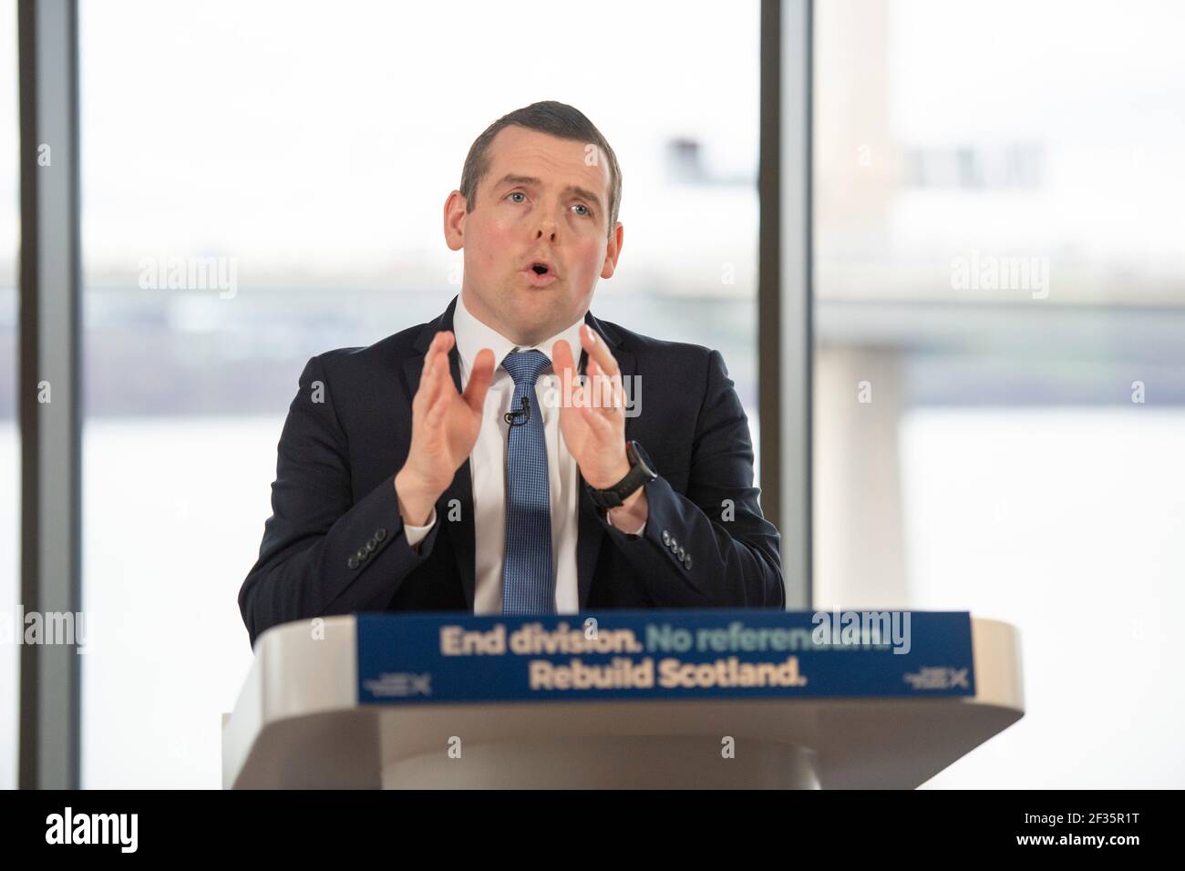Edinburgh, Scotland, UK. 15th Mar, 2021. Pictured: Douglas Ross MP ...