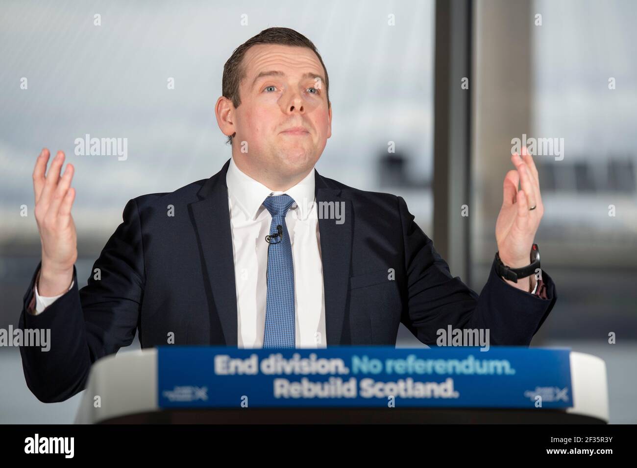 Edinburgh, Scotland, UK. 15th Mar, 2021. Pictured: Douglas Ross MP ...