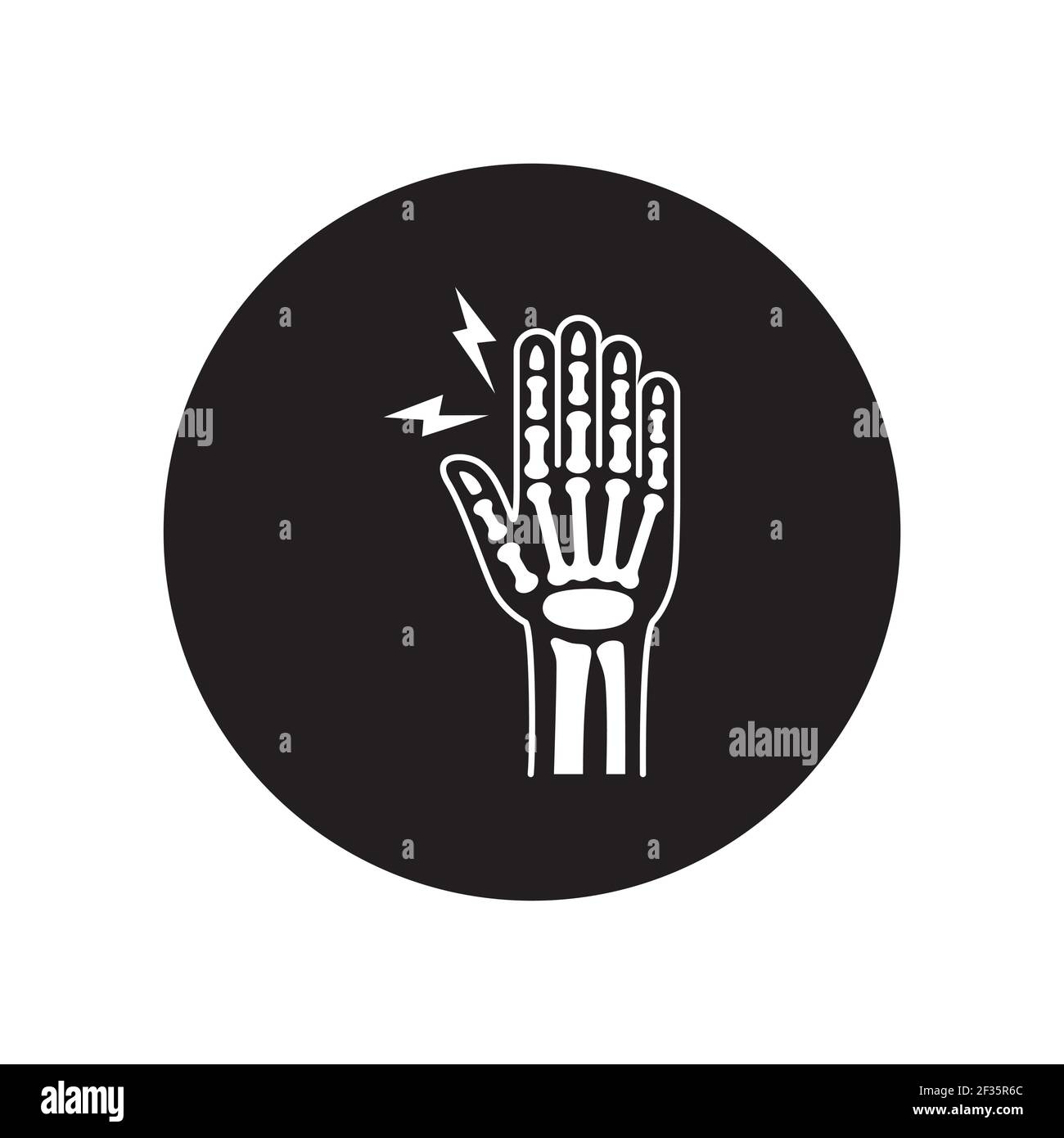 Arthritis wrist black glyph icon. Inflammation joint. Sign for web page ...