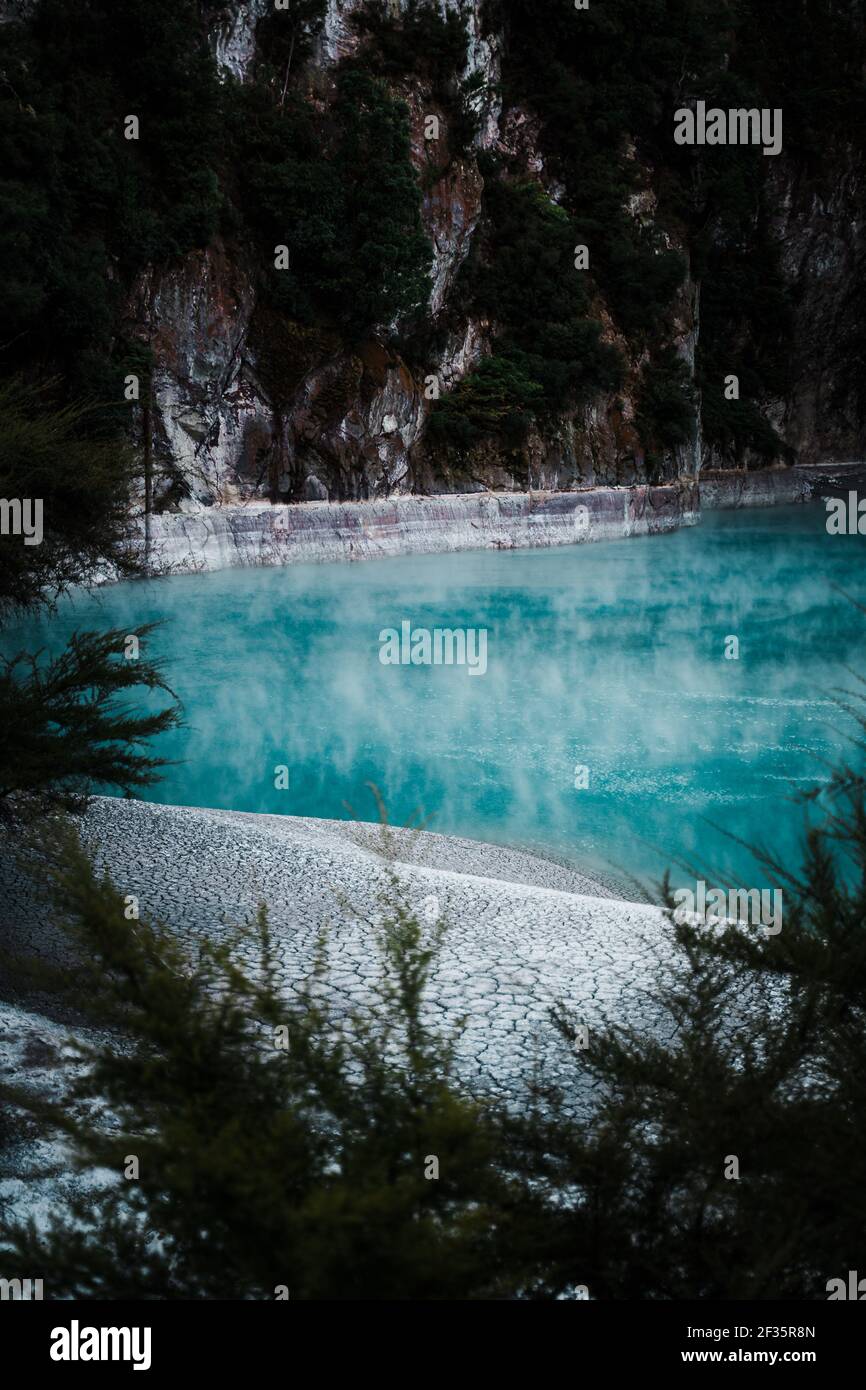 An amazing shot of the Inferno Crater Lake in Waimangu Volcanic Rift ...