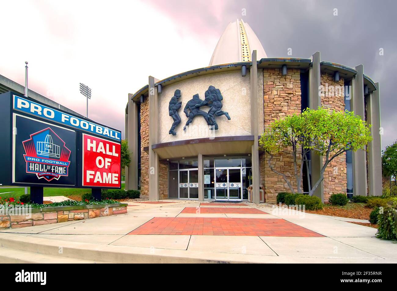 Professional Football Hall of Fame located in Canton Ohio Stock Photo ...