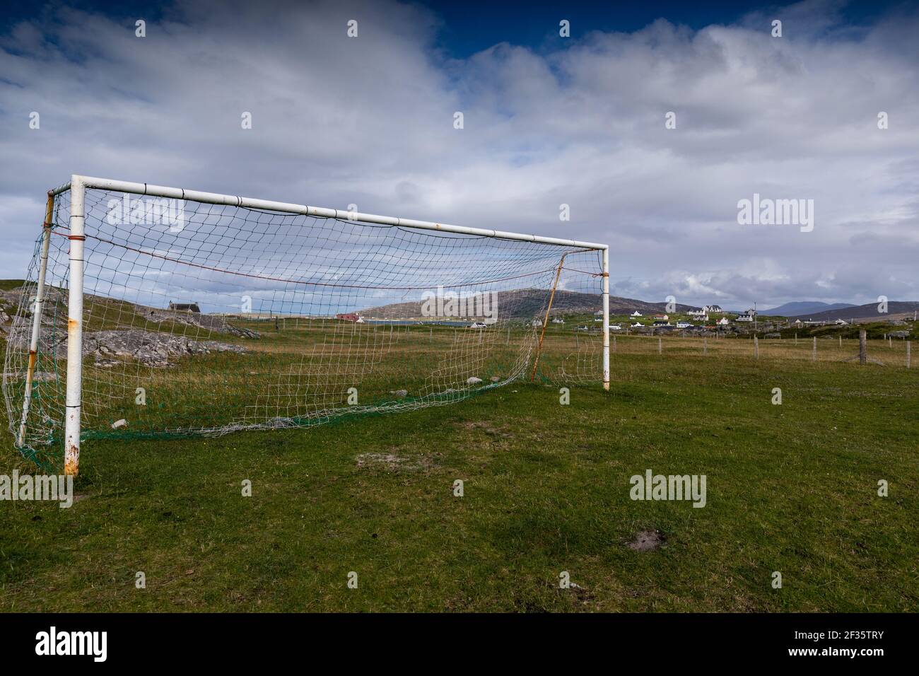 Eriskay Football Club ground in South Uist in the Outer Hebrides ...