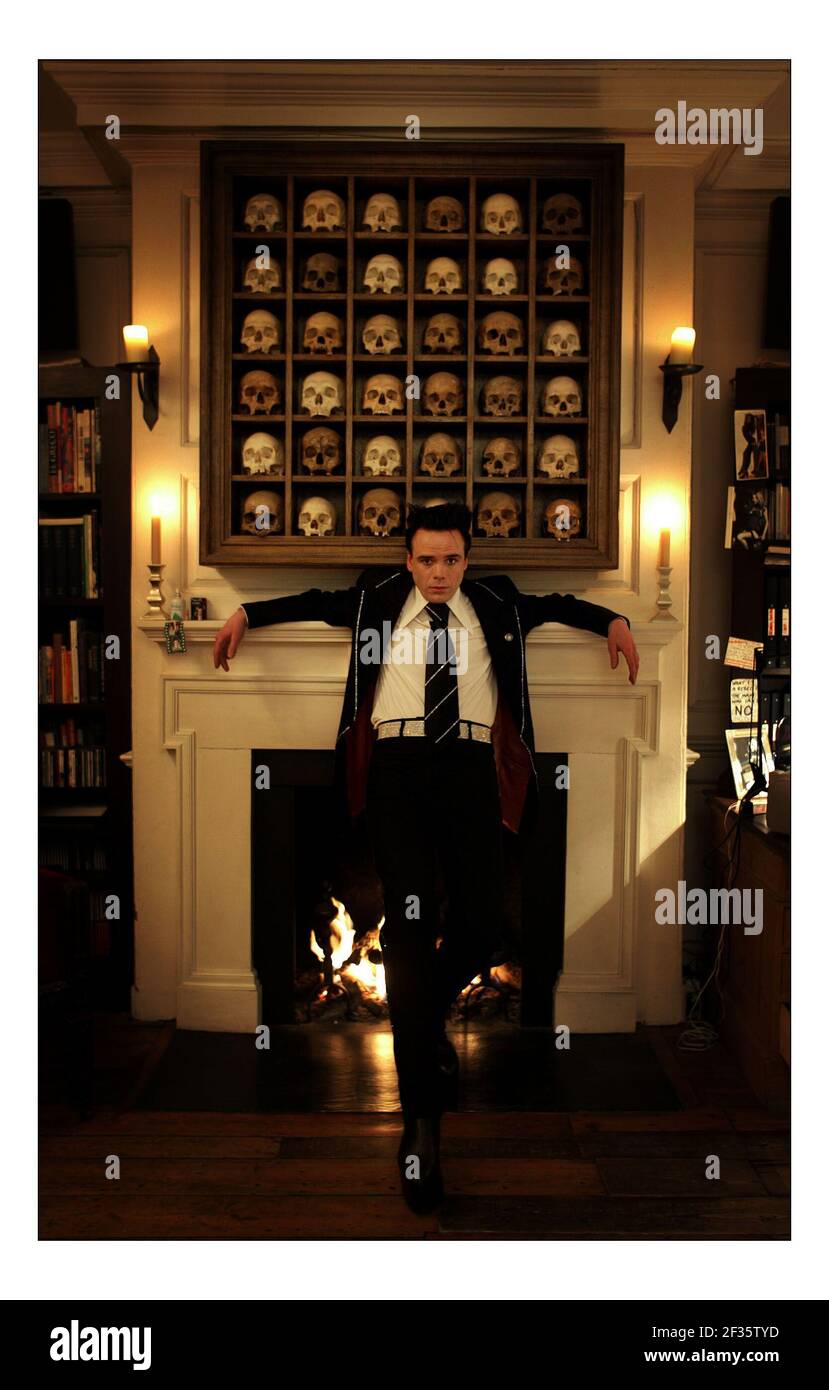 Sebastian Horsley at home in Soho, London. pic David Sandison 11/4/2006 ...