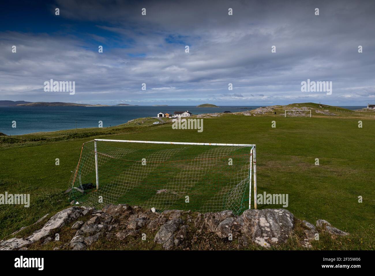 Eriskay Football Club ground in South Uist in the Outer Hebrides ...