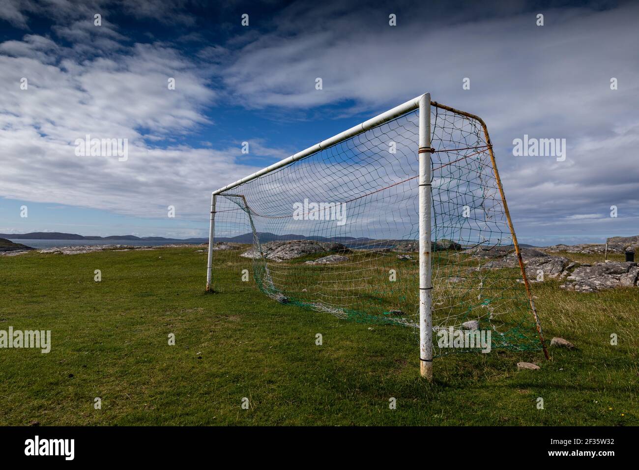 Eriskay Football Club ground in South Uist in the Outer Hebrides ...