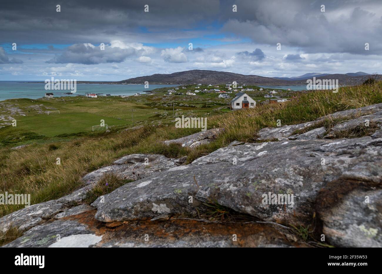 Eriskay Football Club ground in South Uist in the Outer Hebrides ...