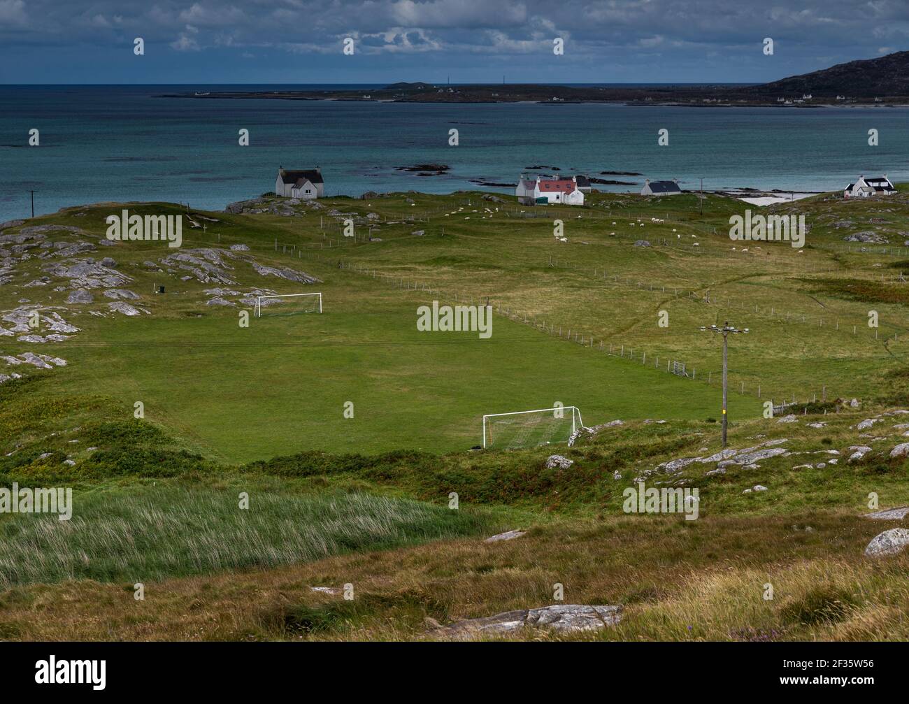Eriskay Football Club ground in South Uist in the Outer Hebrides ...