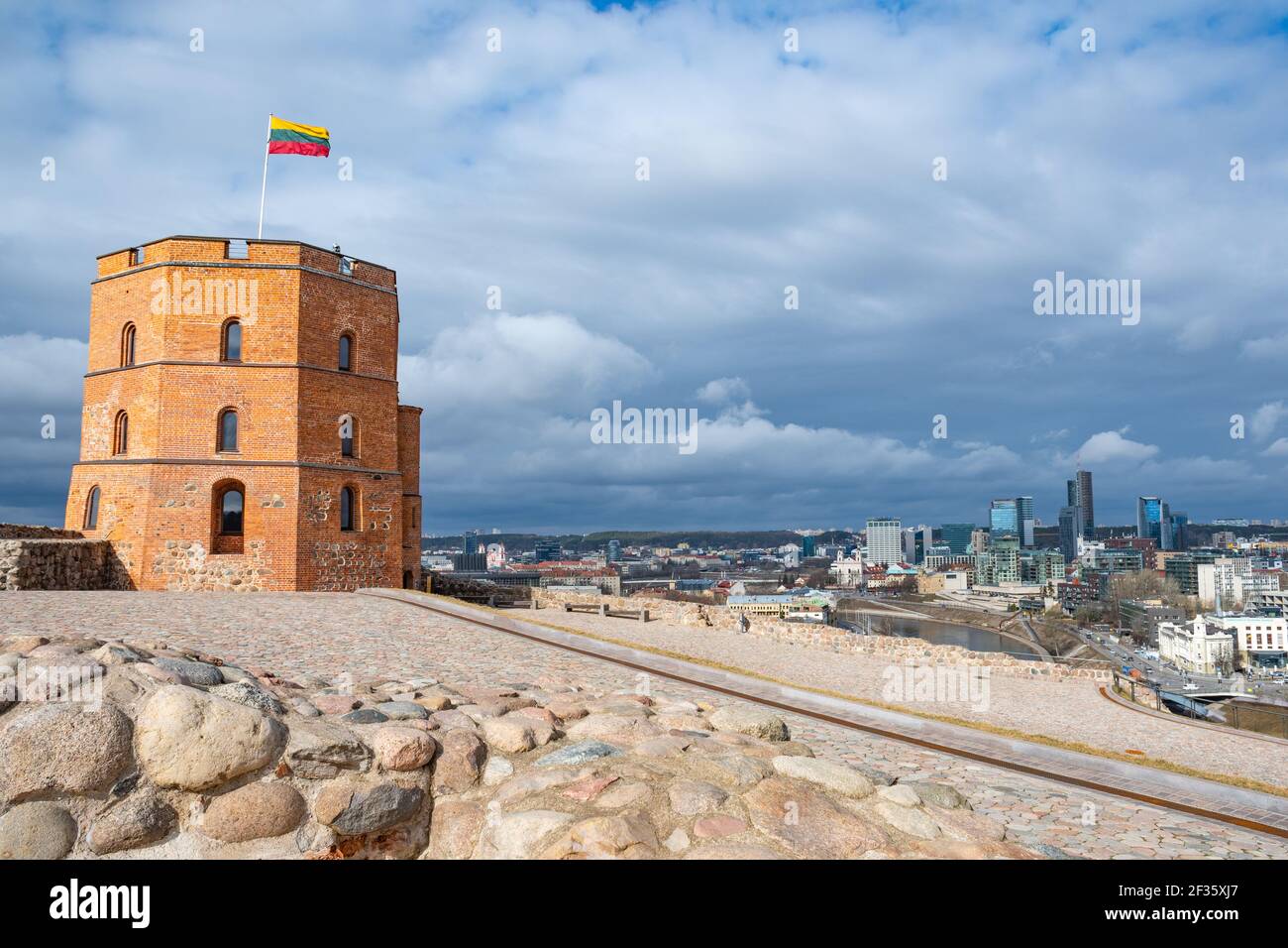 Gediminas Tower or Castle, the remaining part of the Upper Medieval ...