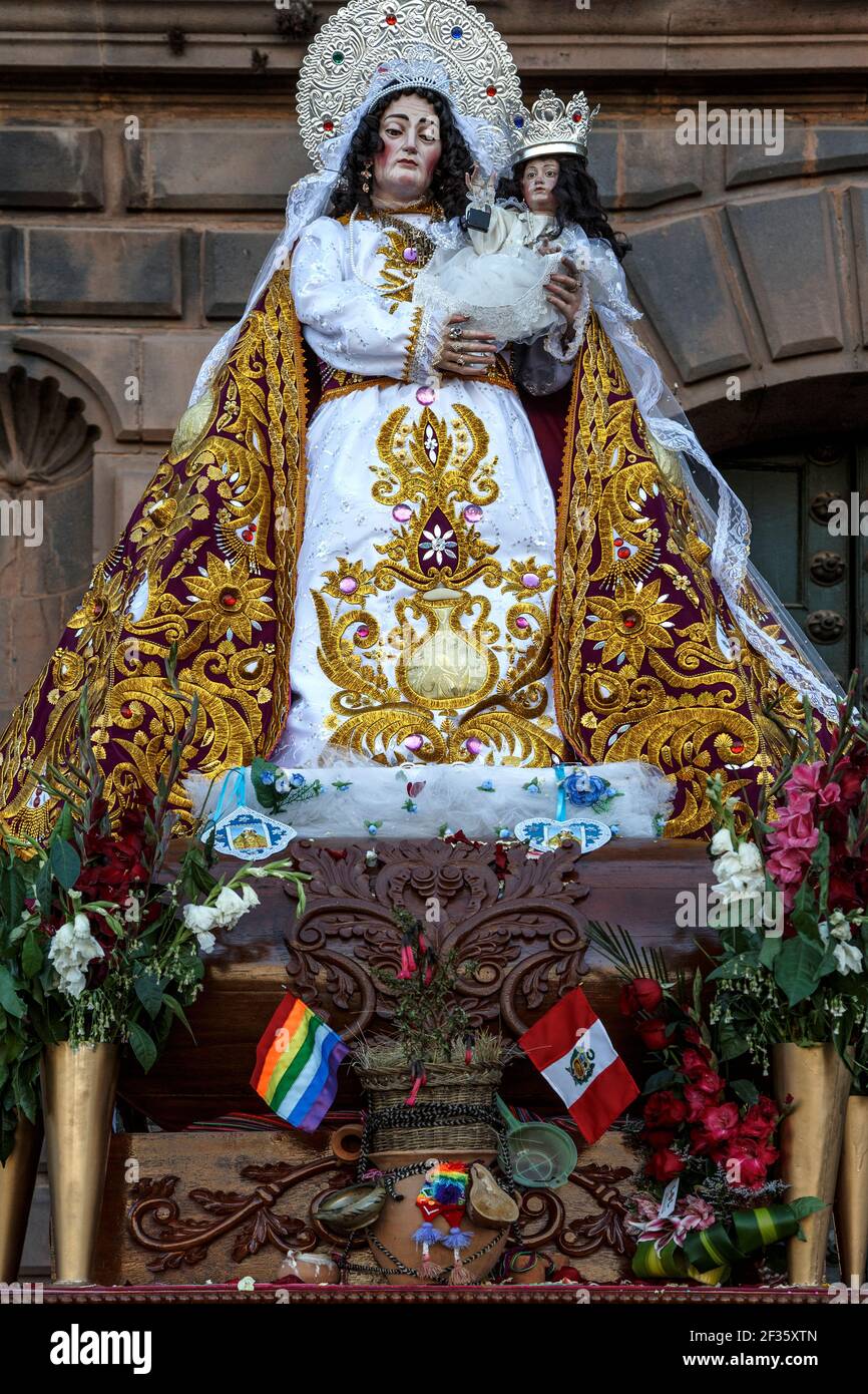 Santa Ana (St. Anne) Float, Corpus Christi Celebration, Cusco, Peru ...
