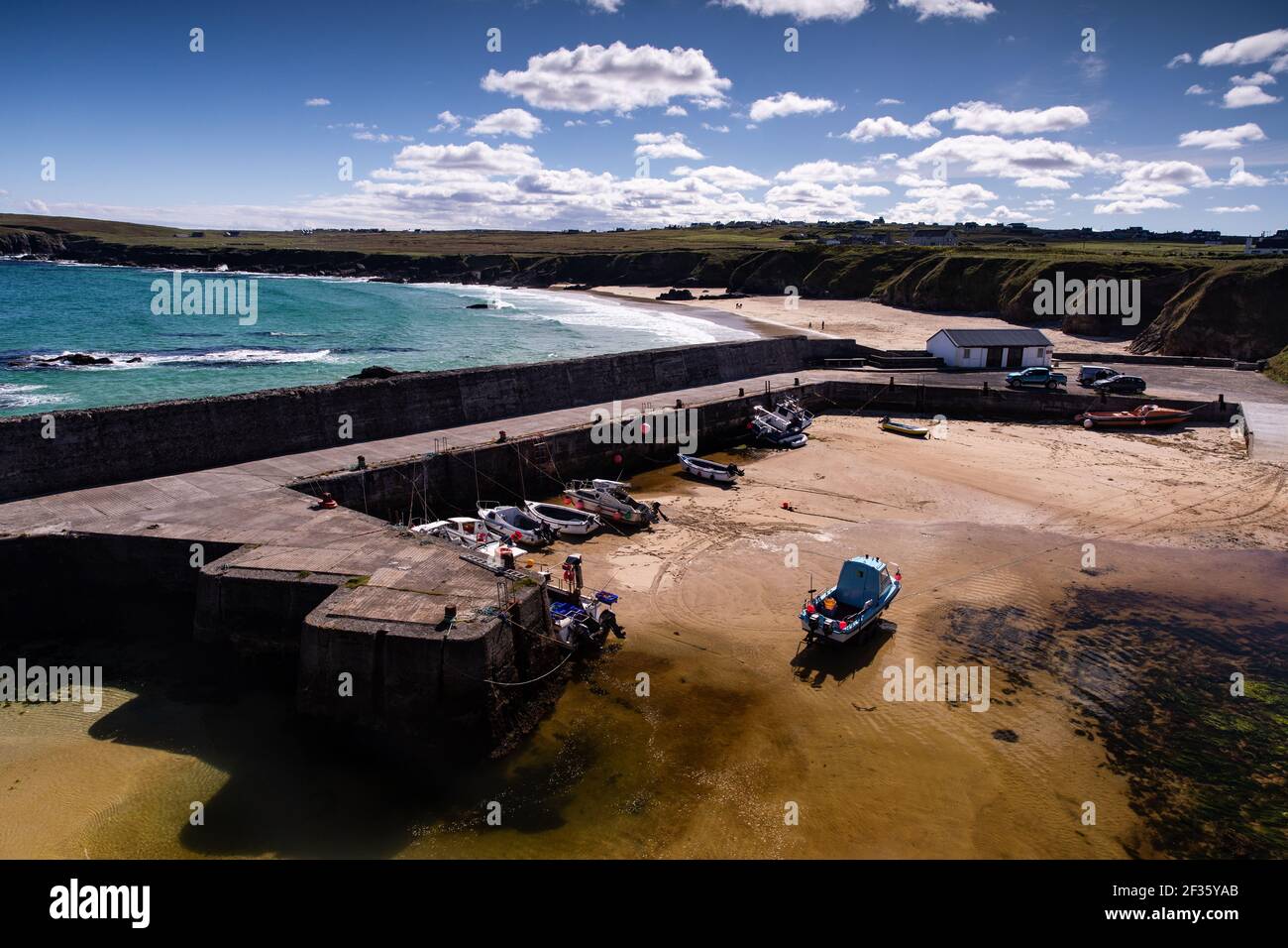 Port of Ness harbour in Isle of Lewis in the Outer Hebrides, Scotland ...