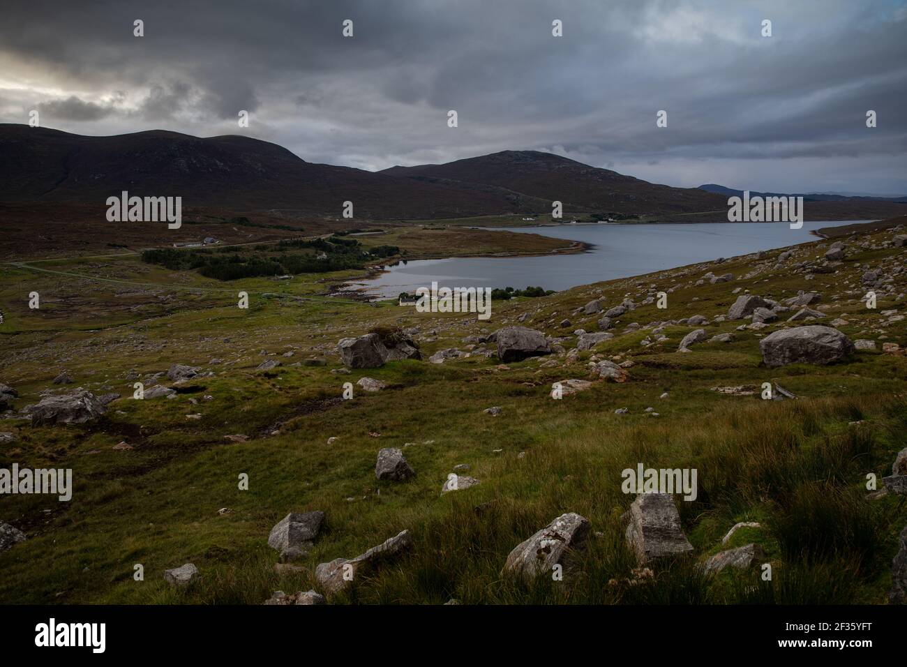 The landscapes in Isle of Harris in the Outer Hebrides, Scotland Stock ...