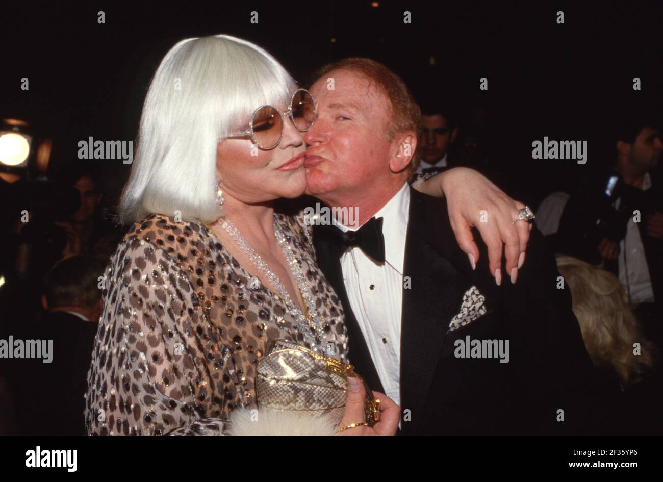 Peggy Lee and Red Buttons at George Burns' 91st Birthday Celebration on ...