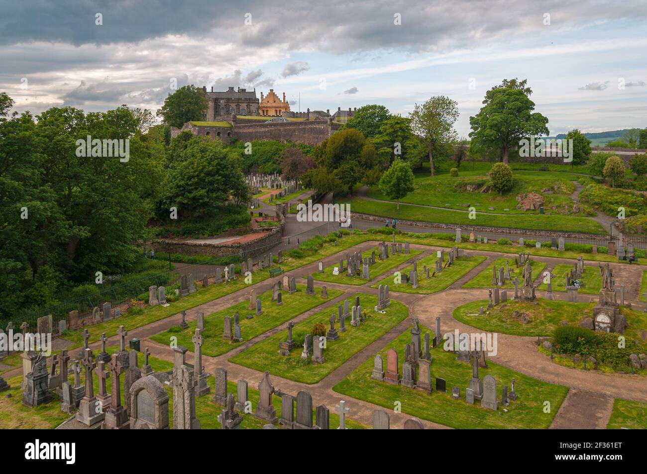 Panorama of Holy Rude Cemetery, Stirling, Scotland. Concept: Scottish ...