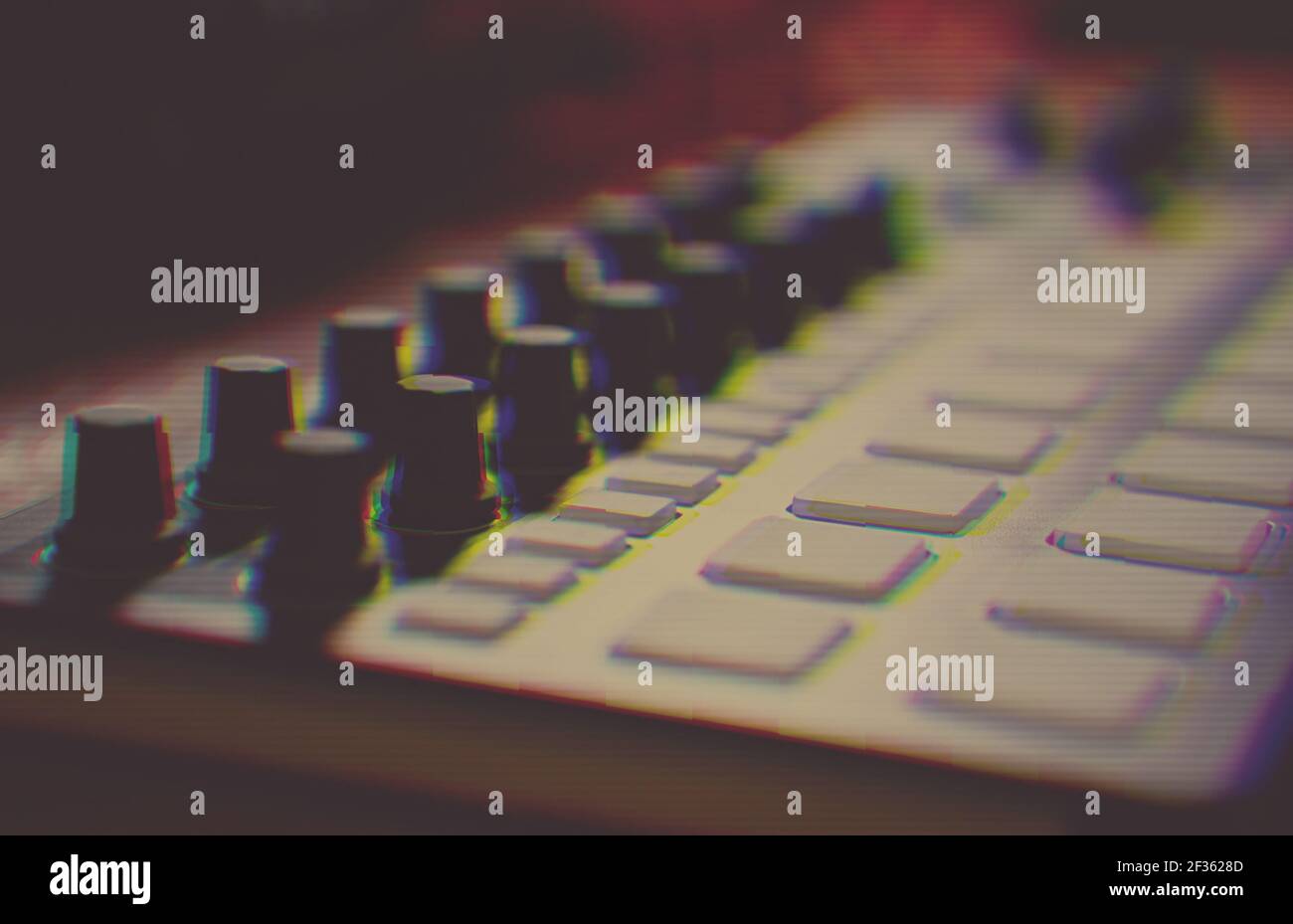 Beat machine device for electronic music composer.Techno dj play and ...