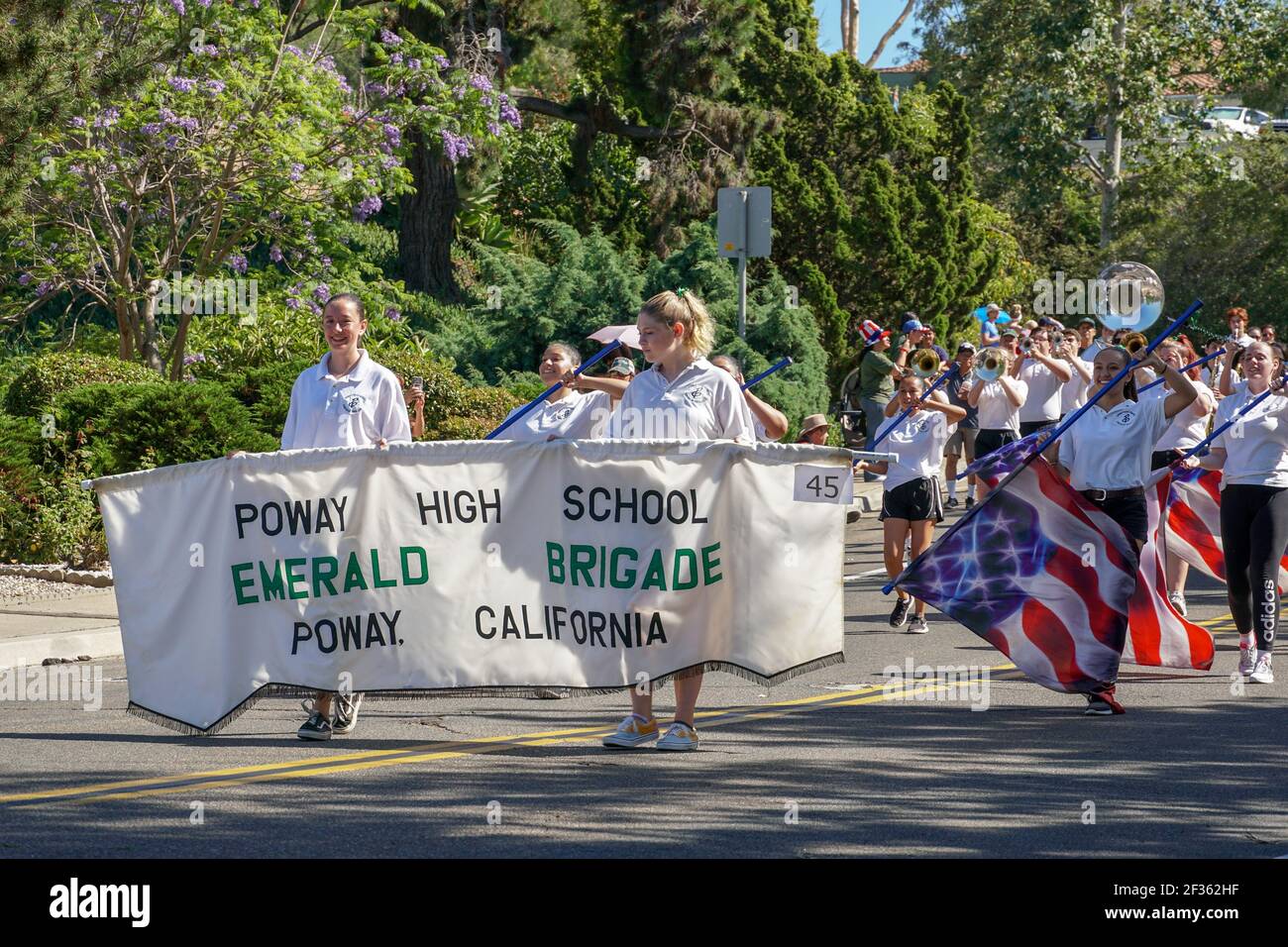 Poway High School Marching Band, 4th July Independence Day Parade at ...