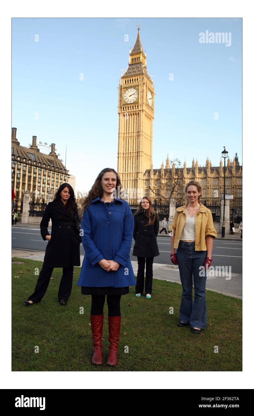 Four PHD students in Westminster Jessie Rickets (blue jacket), Shanna ...