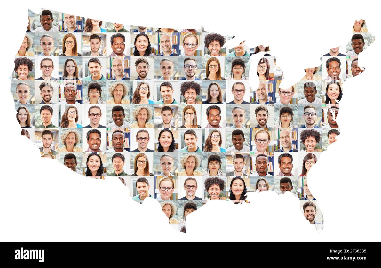 Face map collage hi-res stock photography and images - Alamy