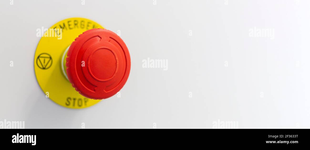 Machine emergency stop button hi-res stock photography and images - Alamy