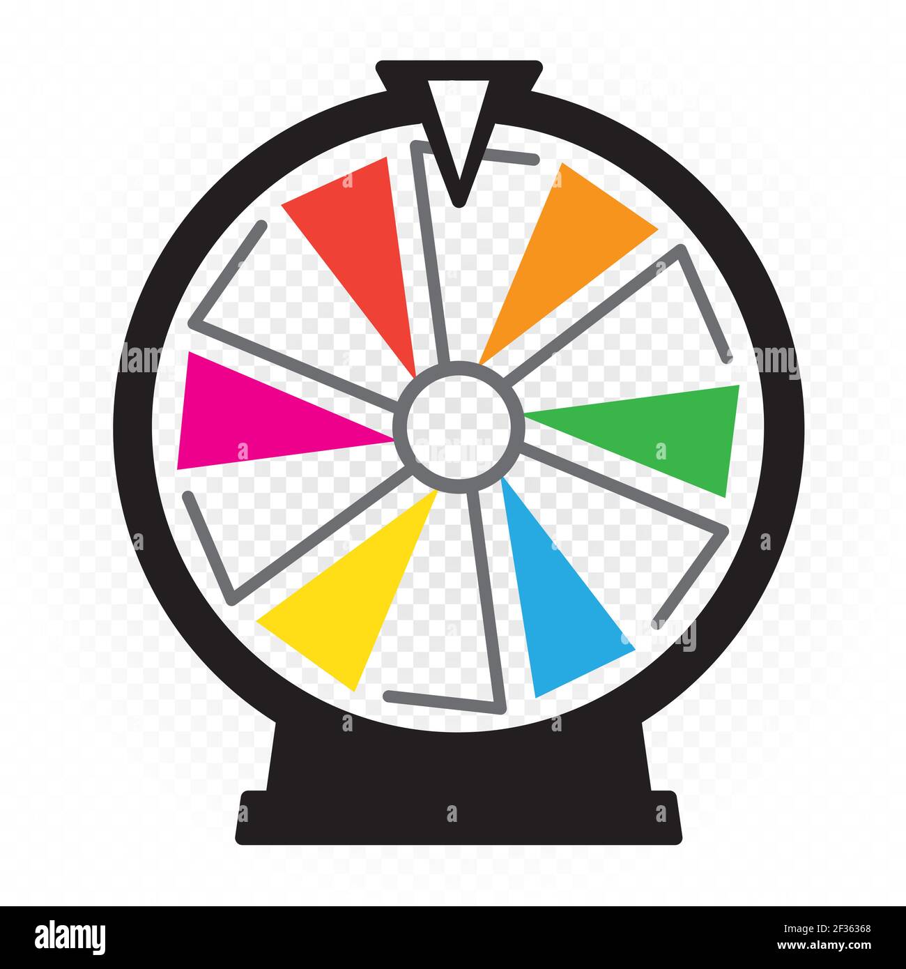 Fortune wheel spin vector Cut Out Stock Images & Pictures - Alamy