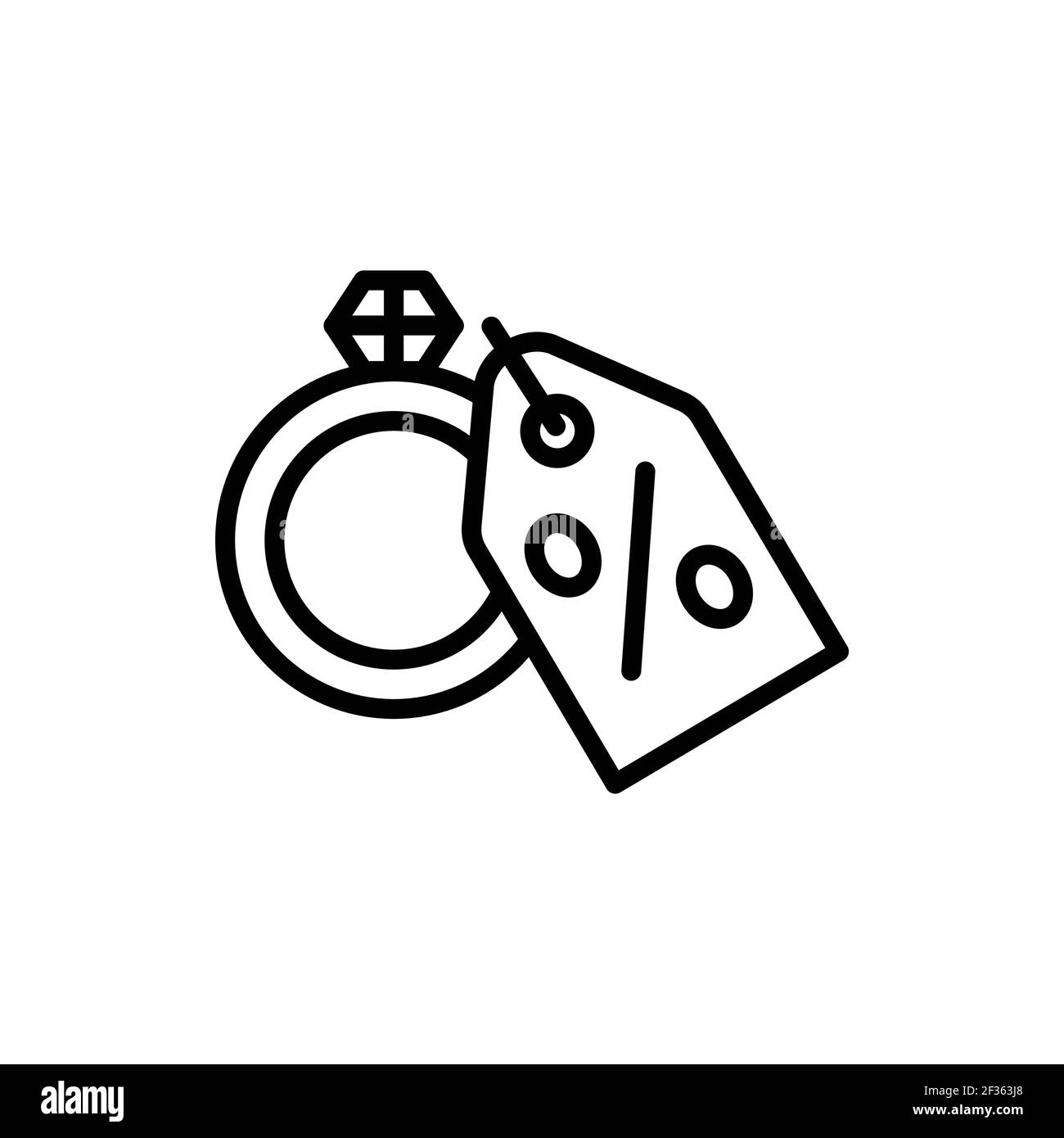 Vector icon concept discount Black and White Stock Photos & Images - Alamy
