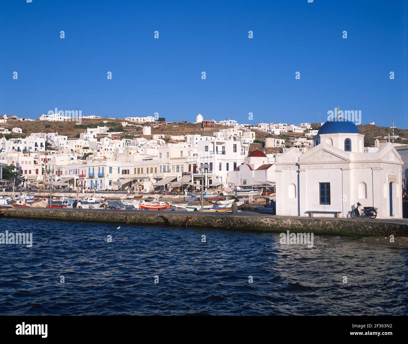 Greece, Cyclades Islands, Mykonos, Harbour and Port Stock Photo - Alamy