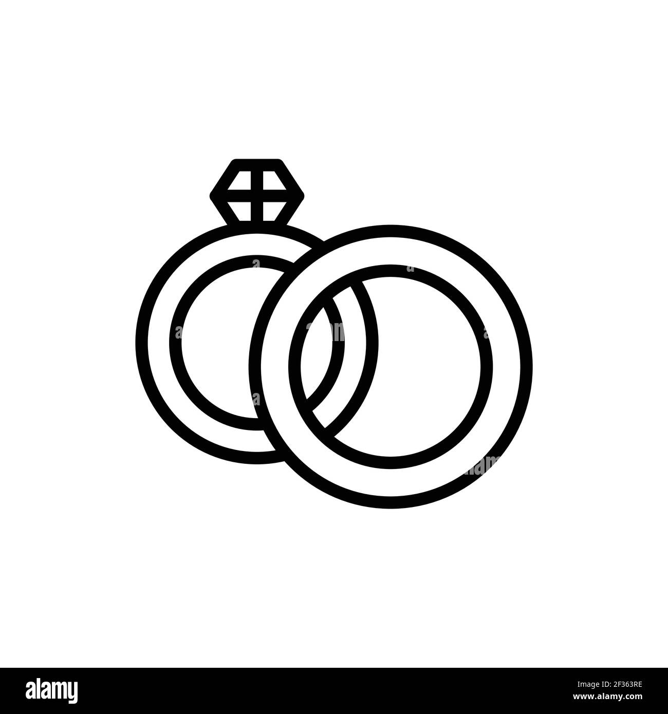 Two Wedding Rings Drawing