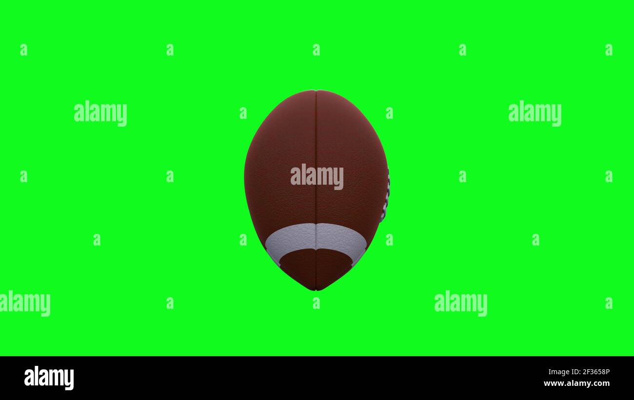 Rugby ball on a green screen. 3d rendering Stock Photo - Alamy