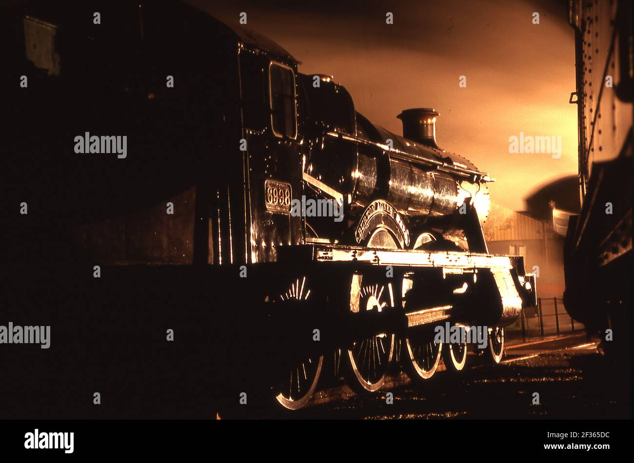 Steam engines at night Stock Photo - Alamy