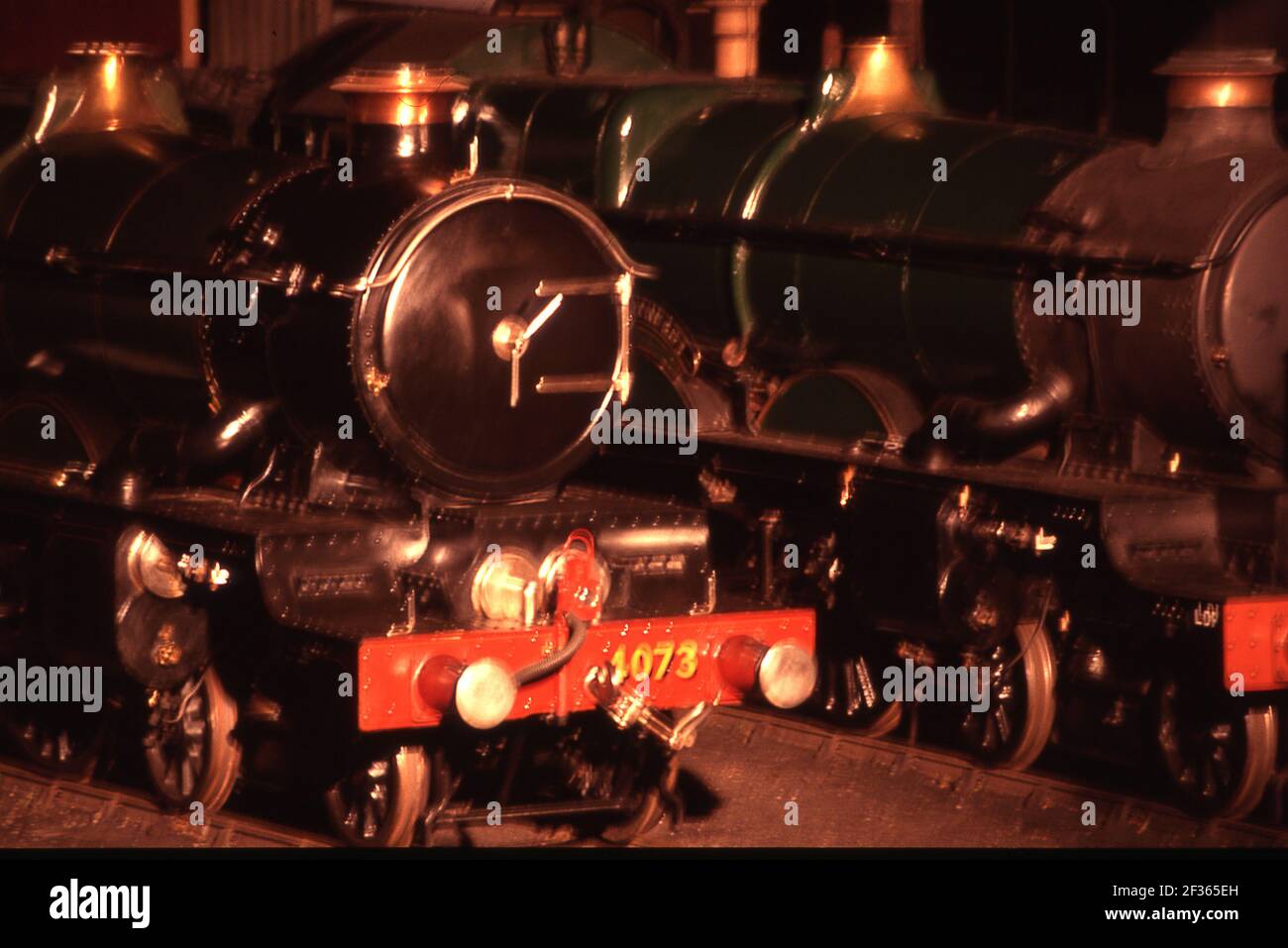 Steam engines at night Stock Photo - Alamy