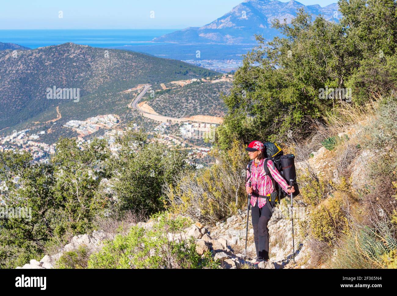 Beautiful nature landscapes in Turkey mountains. Lycian way is famous ...