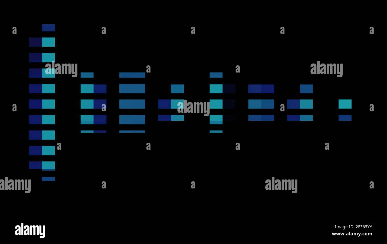 3D illustration - computer generated equalizer bars in waveform audio ...