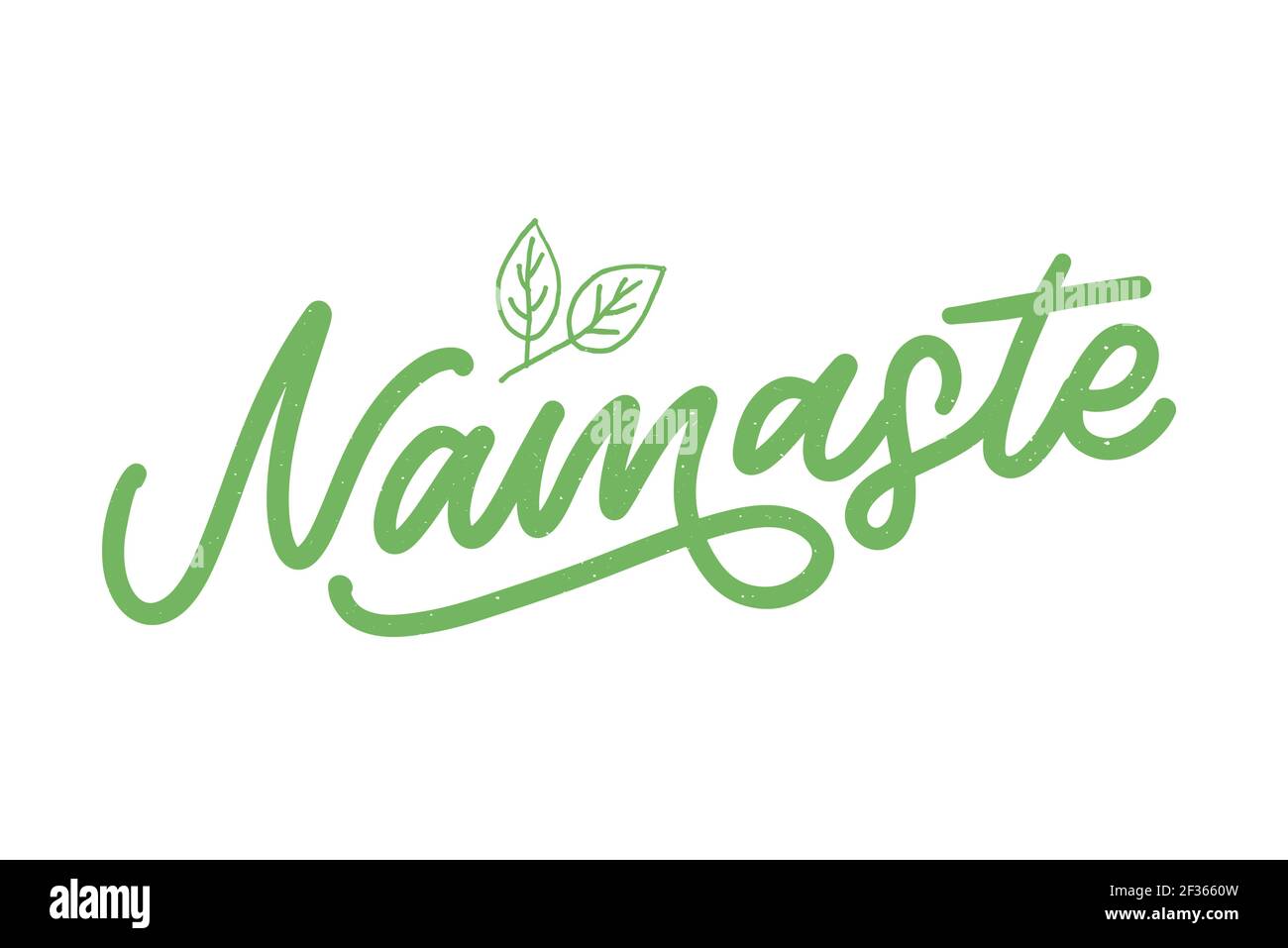 Hand drawn Namaste lettering. Indian greeting, Hello in Hindi. Stylish ...