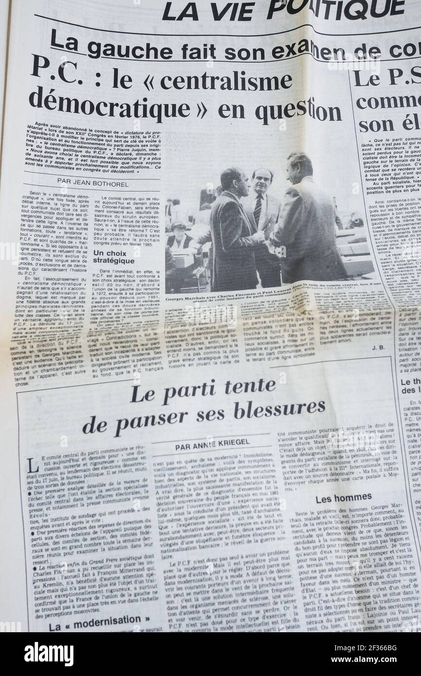 Secretaire general pcf hi-res stock photography and images - Alamy