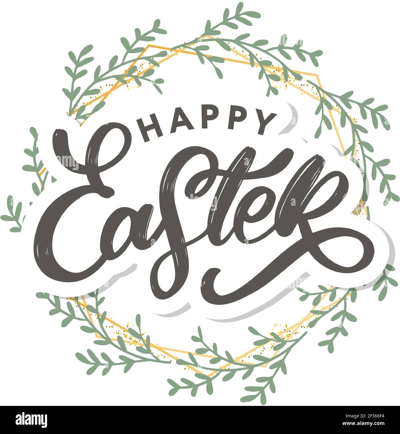 Happy Easter background with frame Stock Vector Image & Art - Alamy