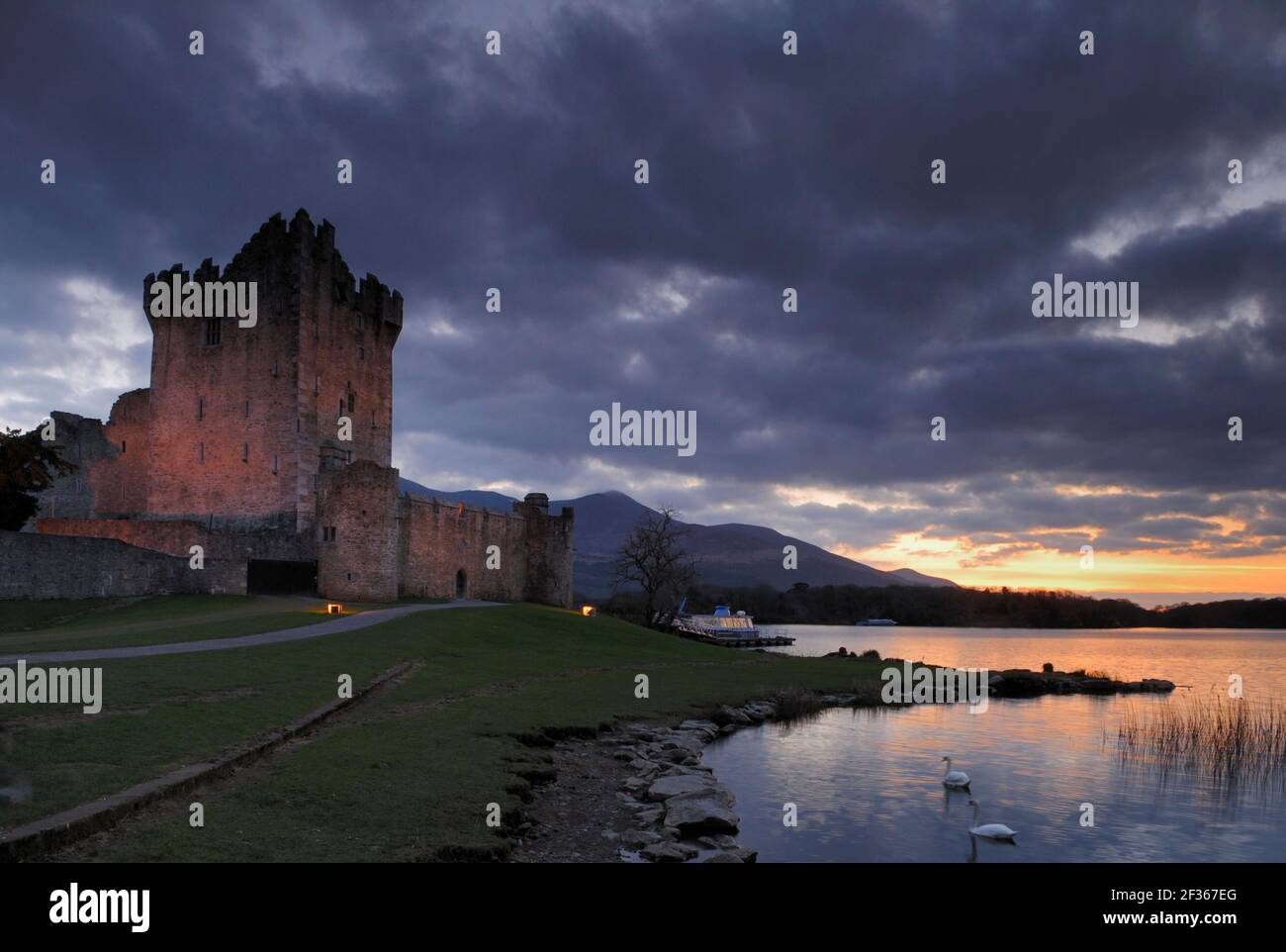 ROSS CASTLE Ross Island, Killarney National Park, County Kerry., Credit ...