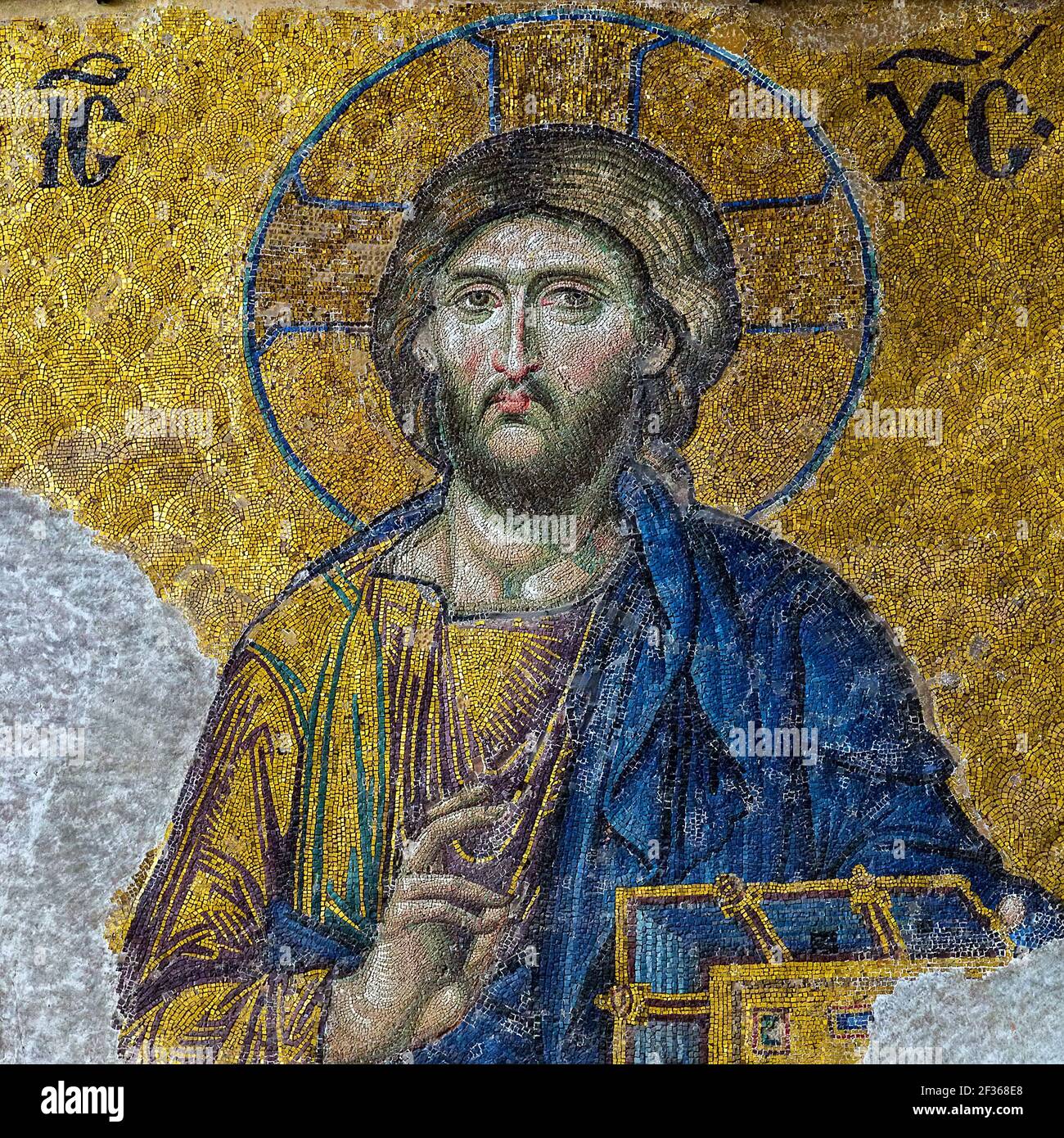 Christian mosaic icon of Jesus Christ easter symbolic. Easter card ...