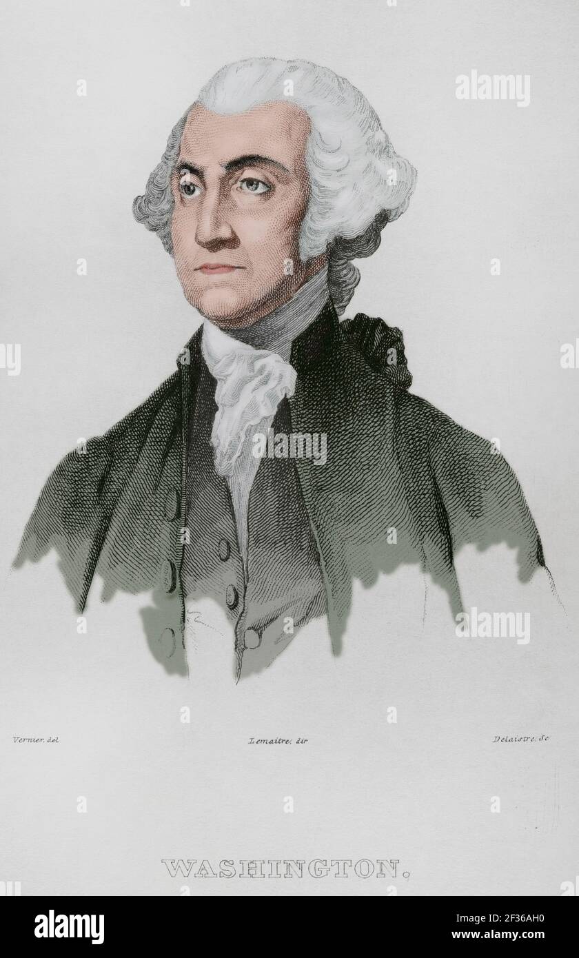 George washington american president hi-res stock photography and ...