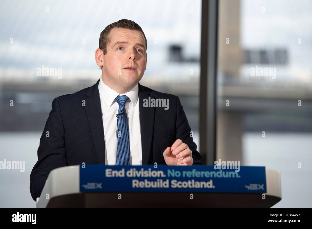 Edinburgh, Scotland, UK. 15th Mar, 2021. Pictured: Douglas Ross MP ...