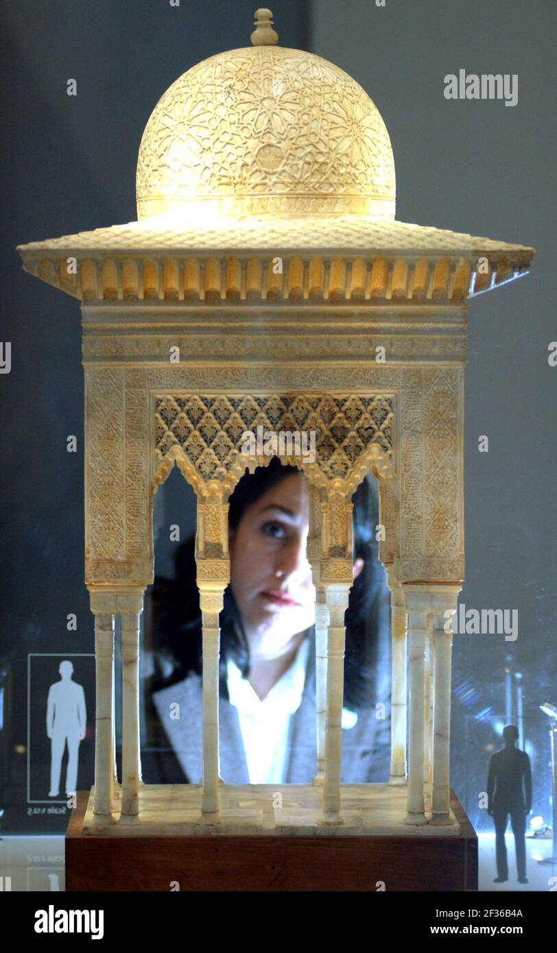 A MODEL OF THE ALHAMBRA IN GRENADA,SPAIN, PART OF THE DISPLAY AT THE ...