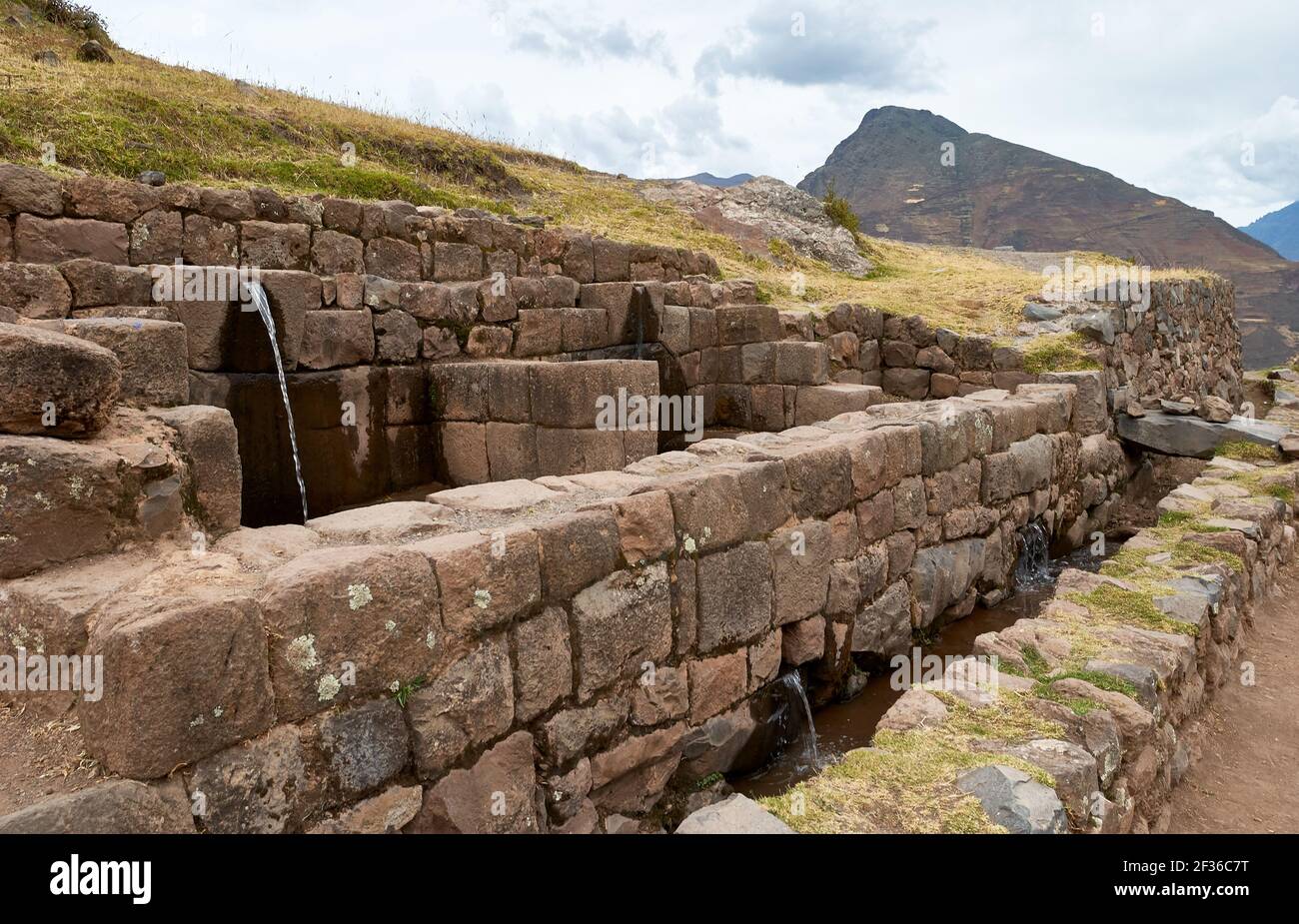 Ruins of the old Inca town Pisac, PERUVIAN HIGHLANDS, TERRACED ...