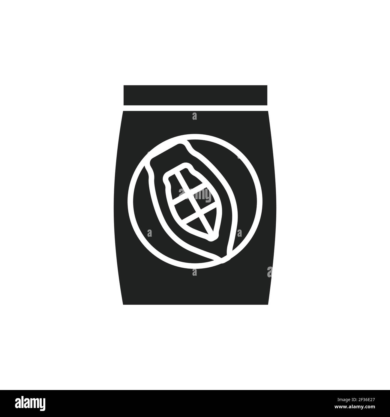 Organic cocoa powder color line icon. Outline pictogram for web page ...