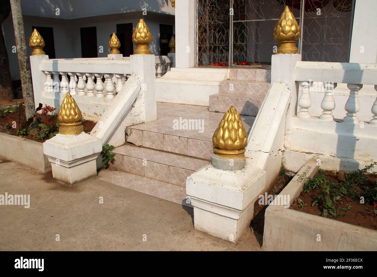 buddhist temple (Wat Boupha Viphasana Ram) in luang prabang in laos ...