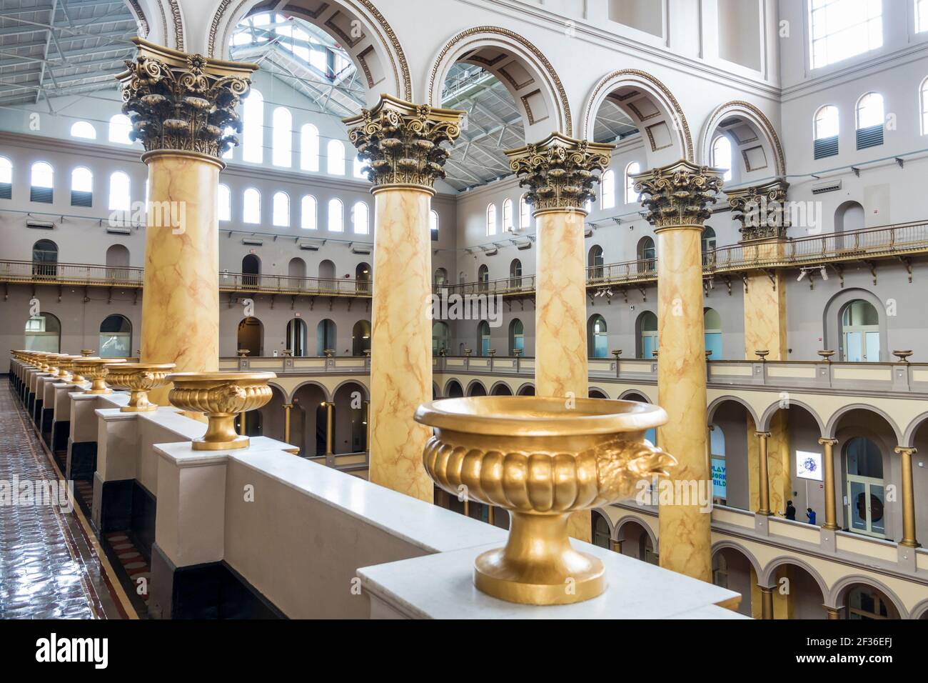 Washington DC,National Building Museum Pension Building,interior inside ...
