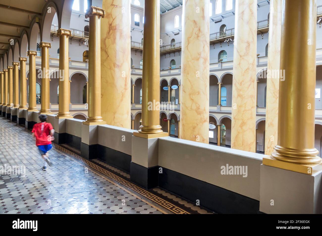 Washington DC,National Building Museum Pension Building,interior inside ...
