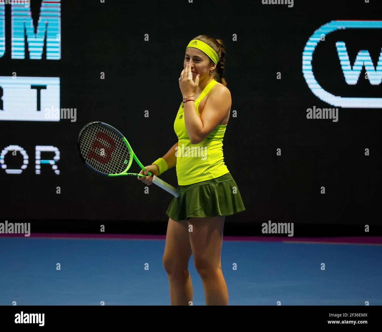 Saint Petersburg, Russia - 15 March 2021: Tennis, Jelena Ostapenko of ...