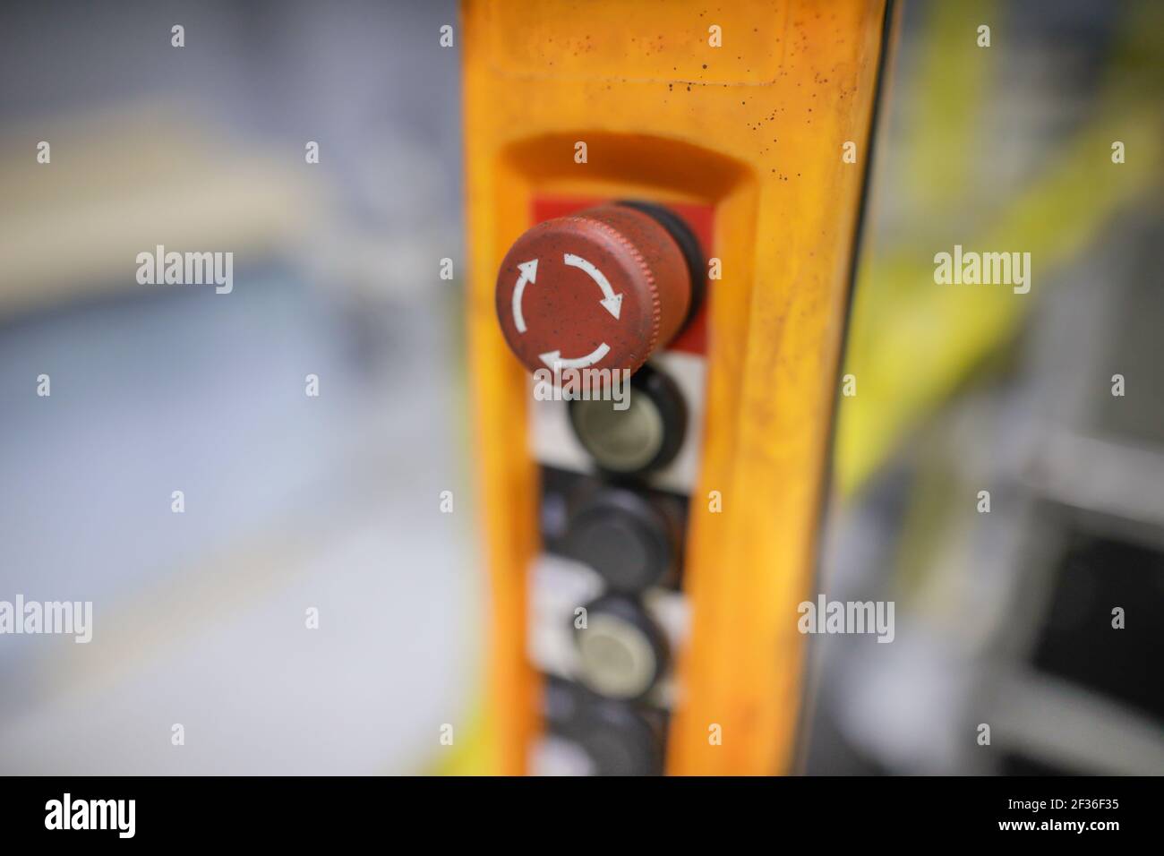 Machine emergency stop button hi-res stock photography and images - Alamy