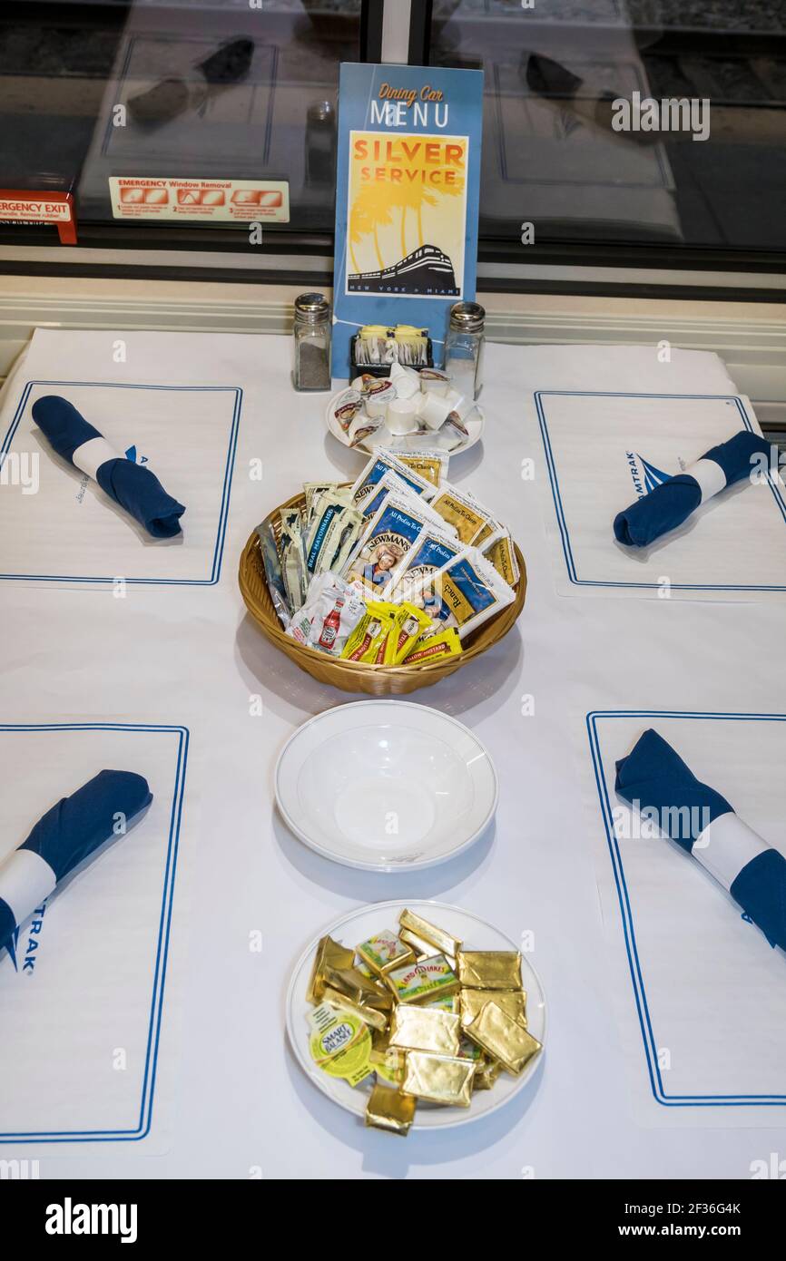 Amtrak menu hi-res stock photography and images - Alamy