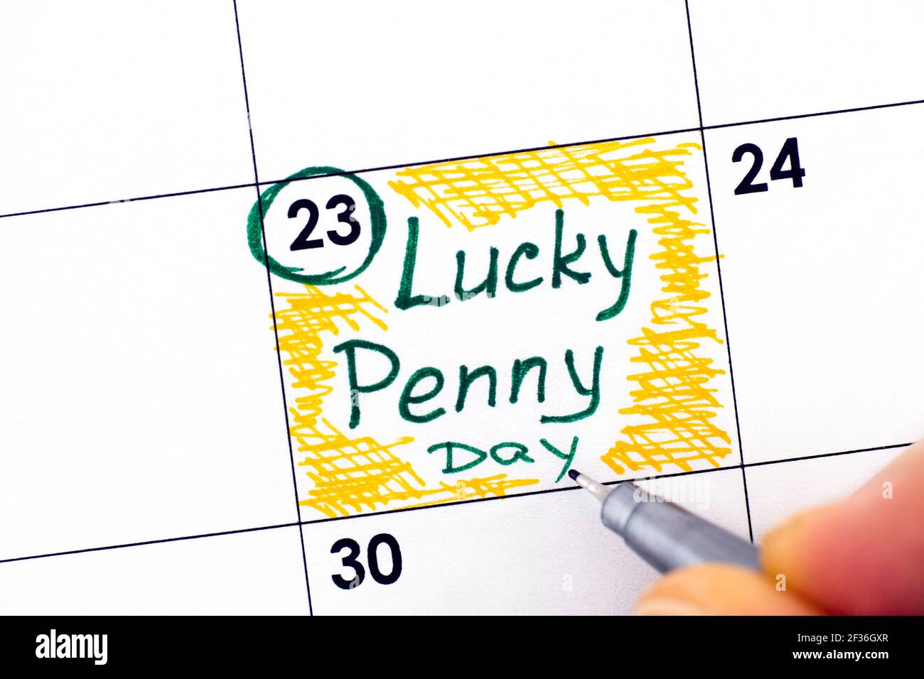 Woman lucky penny hi-res stock photography and images - Alamy